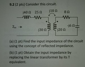 Solved Consider this circuit. (a) Find the input impedance | Chegg.com