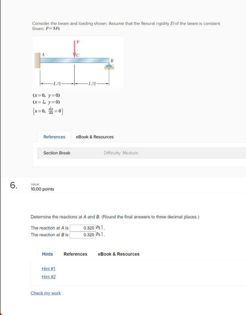 Solved Consider the beam and loading shown. Assume that the | Chegg.com