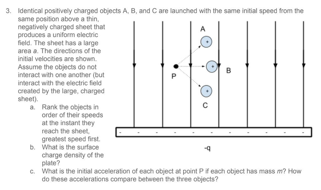Solved 3. Identical positively charged objects A, B, and C | Chegg.com