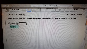 Solved Using Table F, find the P-value interval for | Chegg.com