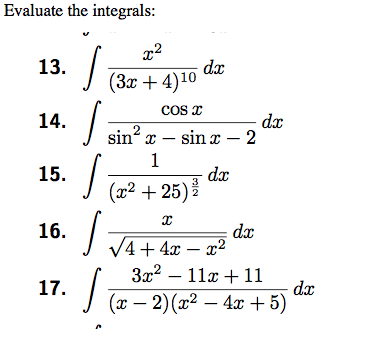 Solved Evaluate the integrals: integral x^2/(3x + 4)^10 dx | Chegg.com