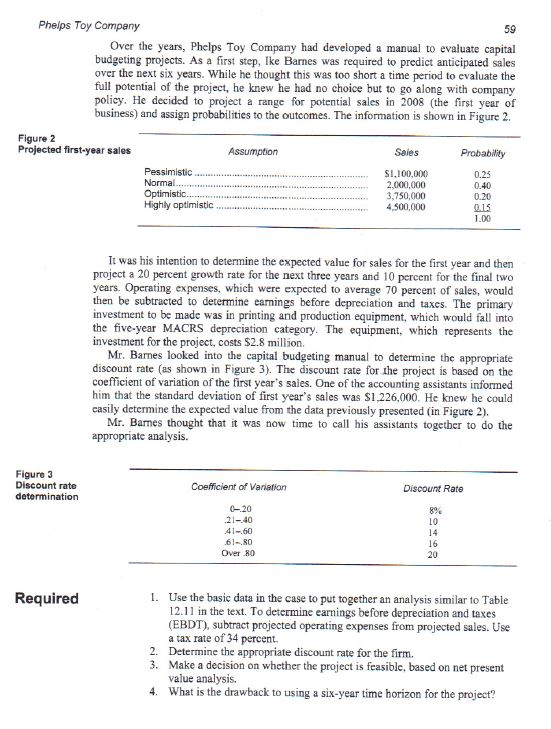 Solved CASE 15 Phelps Toy Company The Phelps Toy Company was | Chegg.com