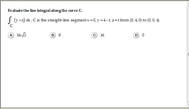 Solved Evaluate the line integral along the curve C. | Chegg.com