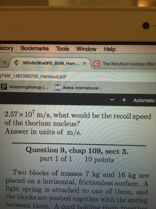 Solved Question 7, chap 109, sect 2. part 1 of 1 5 points A | Chegg.com
