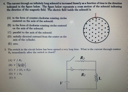 Solved The current through an infinitely long solenoid is | Chegg.com