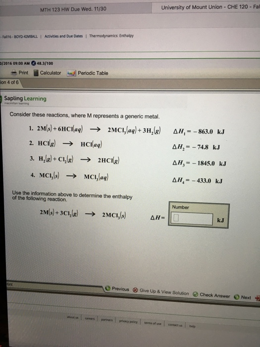 Solved Consider the reactions, where M represents a generic | Chegg.com