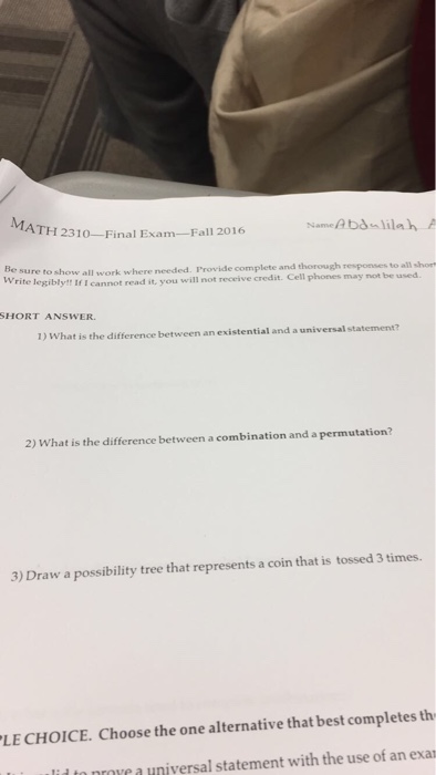 Solved What is the difference between an existential and a | Chegg.com