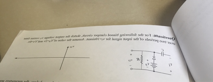 Solved For the following biased clamper circuit, sketch the | Chegg.com