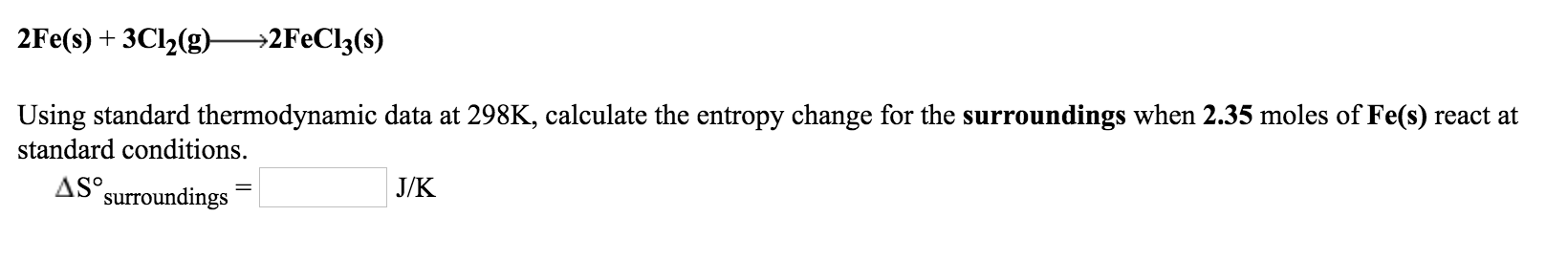 Solved Using standard thermodynamic data at 298K, | Chegg.com