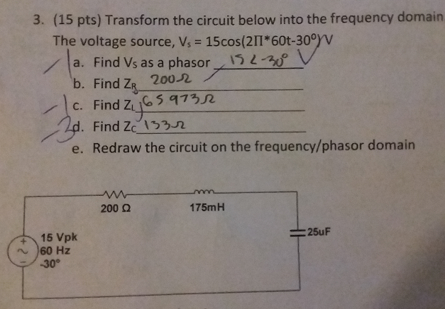 Solved 3. (15 pts) Transform the circuit below into the | Chegg.com