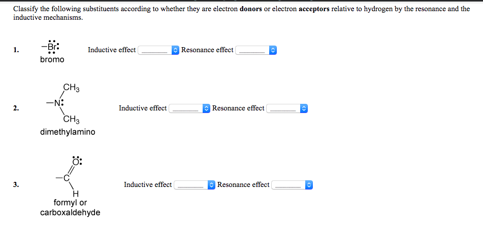 Solved Classify the following substituents according to | Chegg.com