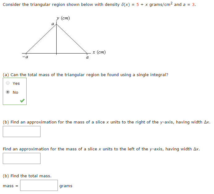 Solved Consider the triangular region shown below with | Chegg.com