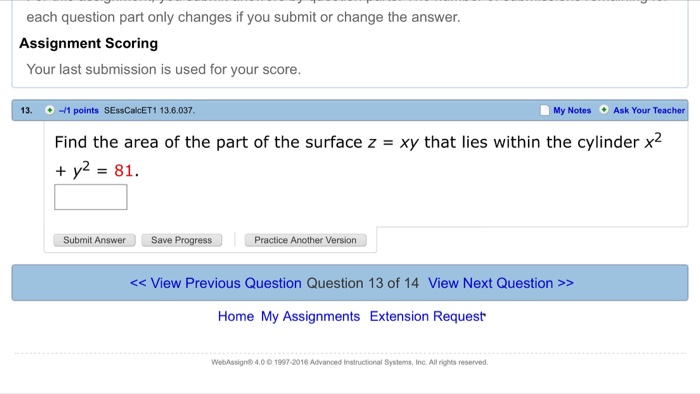 Solved Find The Area Of The Part Of The Surface Z Xy That