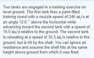 Solved Two tanks are engaged in a training exercise on level | Chegg.com