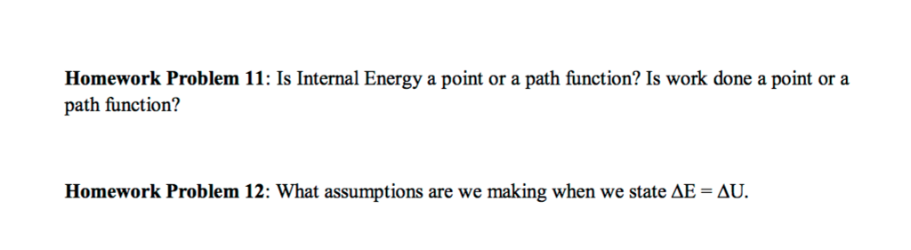 Solved Is Internal Energy a point or a path function? Is | Chegg.com