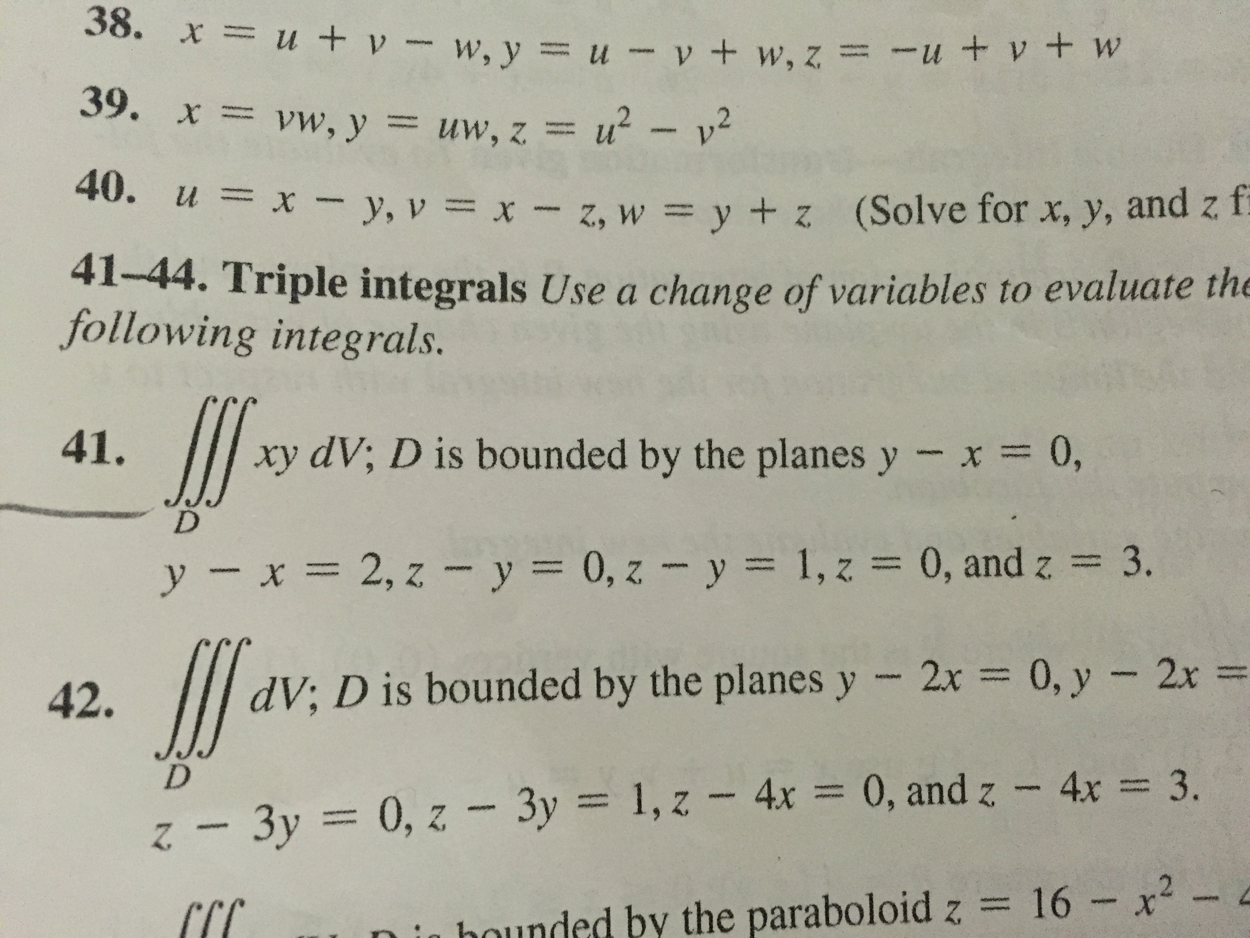Solved Use a change of variables to evaluate the following | Chegg.com