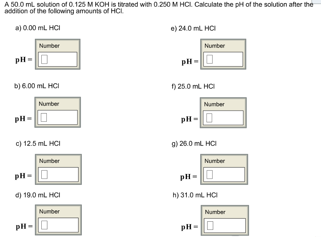 Solved A 50.0 mL solution of 0.125 M KOH is titrated with | Chegg.com