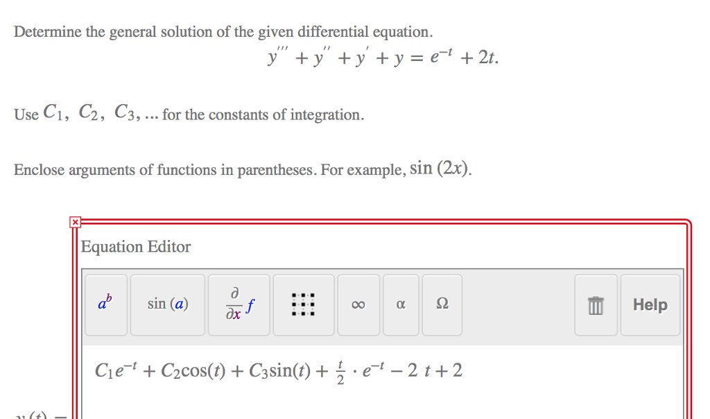 Solved Determine the general solution of the given | Chegg.com