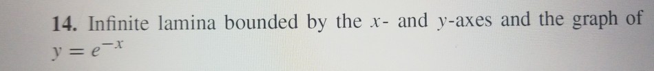 Solved 14. Infinite lamina bounded by the x- and y-axes and | Chegg.com