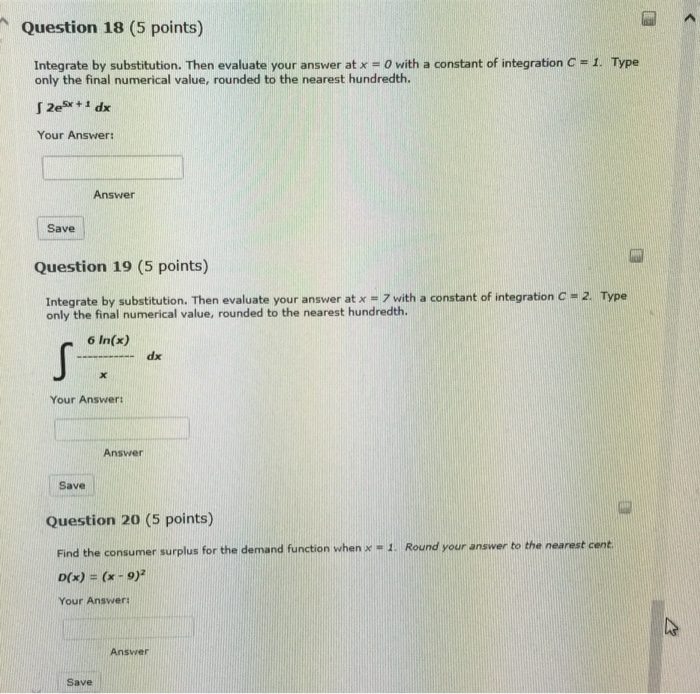 Solved Question 15 (5 points) Evaluate the definite | Chegg.com Solved Question 15 (5 points) Evaluate the definite | Chegg.com