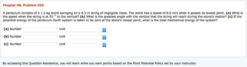 Solved Chapter 08, Problem 020 A pendulum consists of a 1.2 | Chegg.com Solved Chapter 08, Problem 020 A pendulum consists of a 1.2 | Chegg.com
