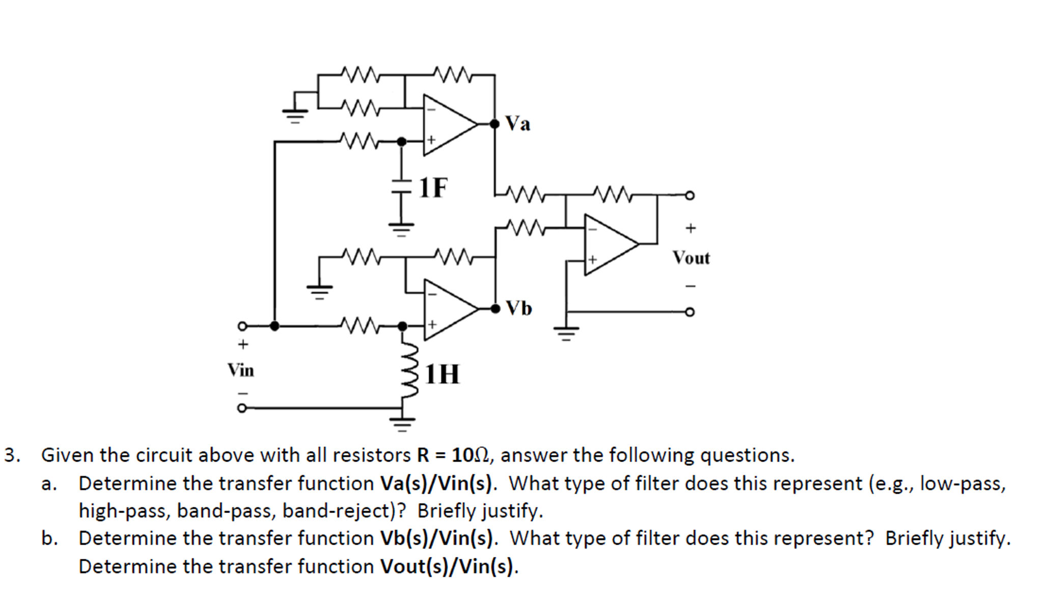 Solved Given the circuit above with all resistors R = 10 | Chegg.com