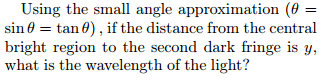 Solved Using the small angle approximation (theta = sin | Chegg.com