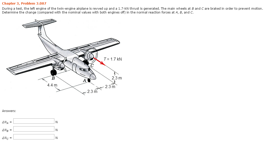 Solved During a test, the left engine of the twin-engine | Chegg.com
