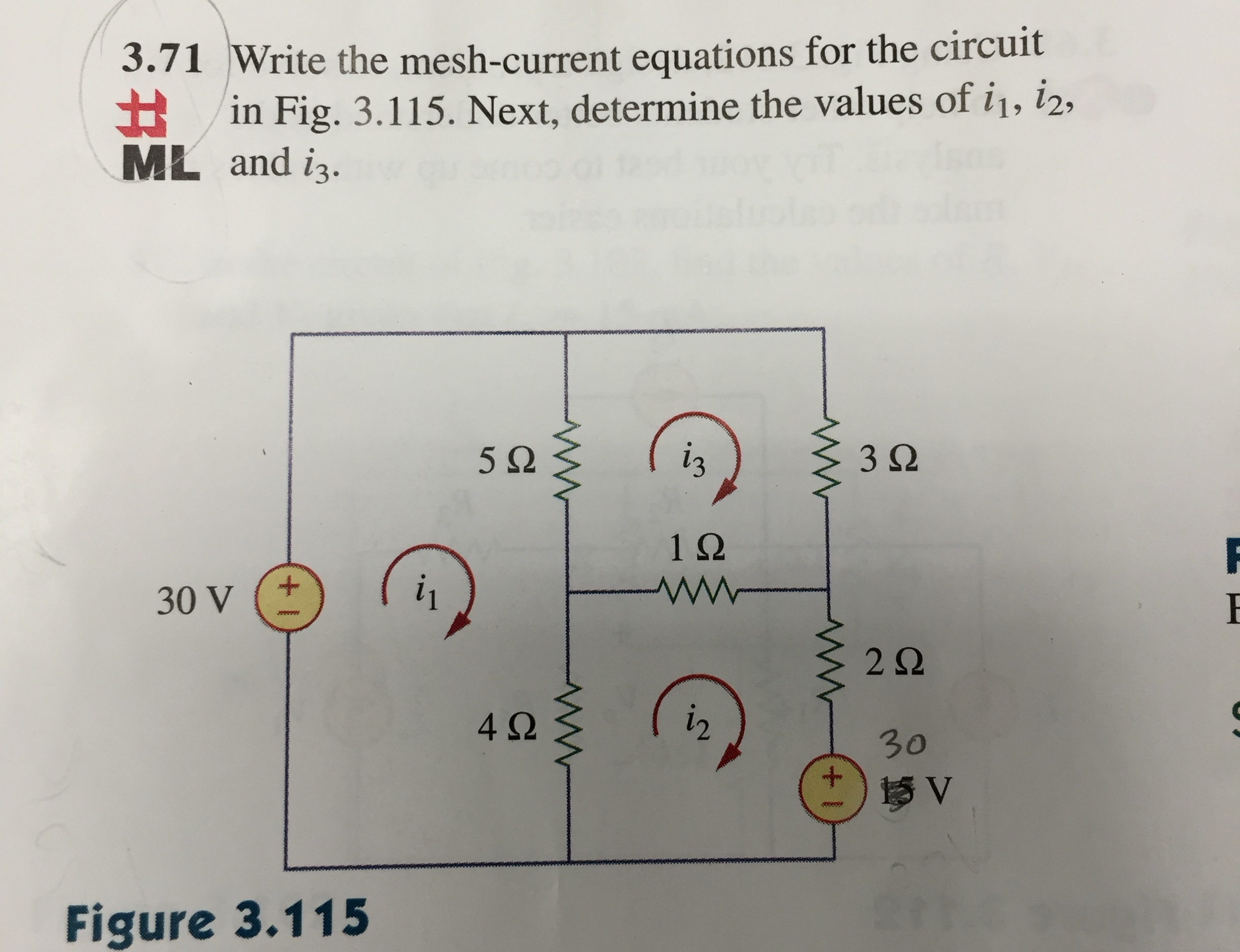 Solved 3.71 Write the mesh-current equations for the circuit | Chegg.com