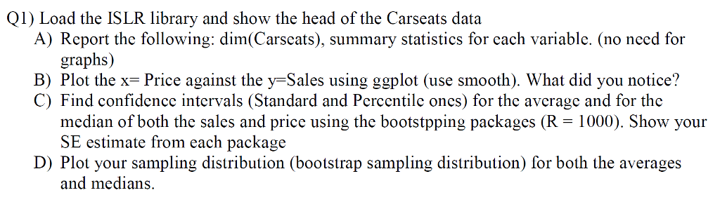 Islr Is A Package In R Carseats Is A Dataset Inside 