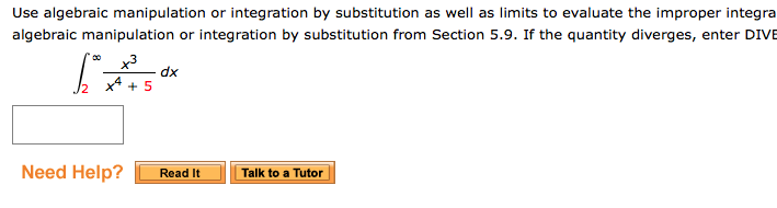 Solved Use algebraic manipulation or integration by | Chegg.com