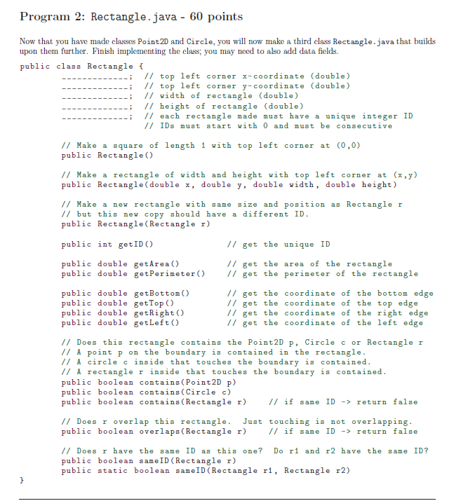 Circle.java: public class Circle { private | Chegg.com Circle.java: public class Circle { private | Chegg.com