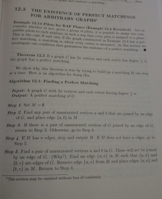 Solved (5) A matching M is called perfect if every vertex of | Chegg.com