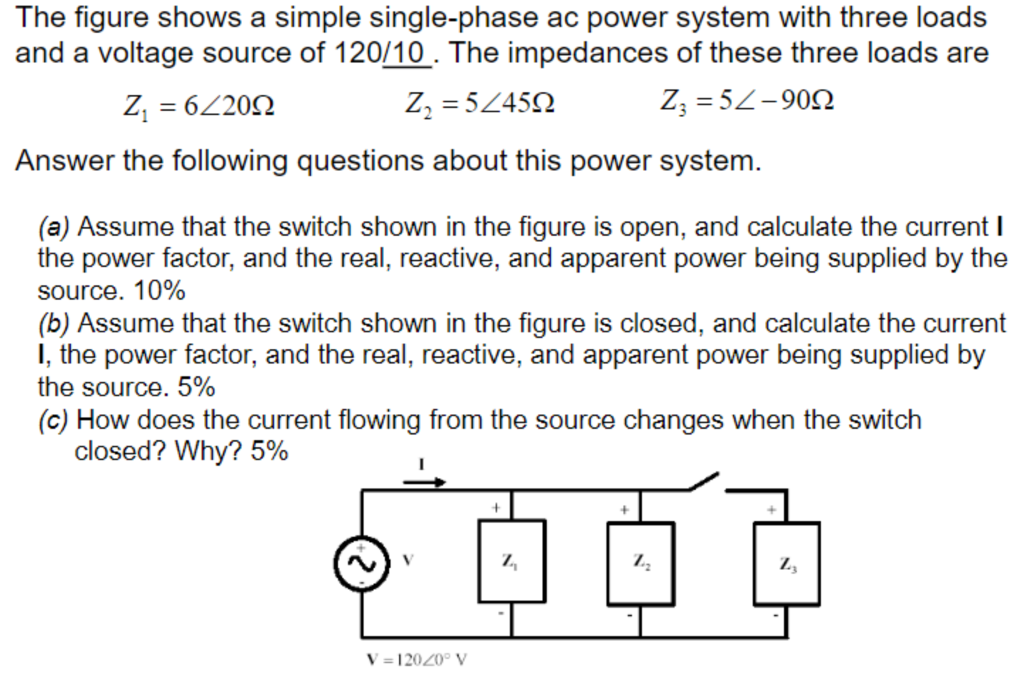Solved The figure shows a simple single-phase ac power | Chegg.com Solved The figure shows a simple single-phase ac power | Chegg.com