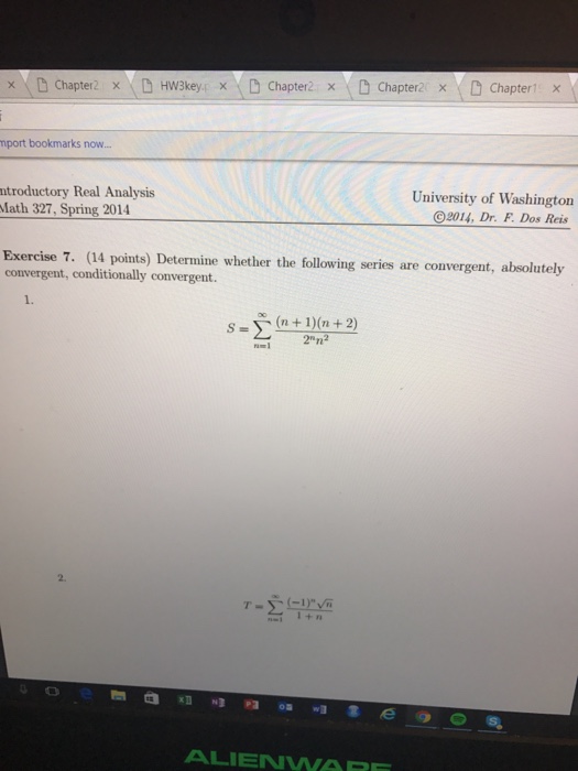 Solved Determine whether the following series are | Chegg.com