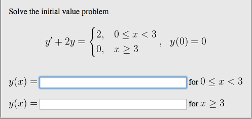 Solved Solve the initial value problem | Chegg.com