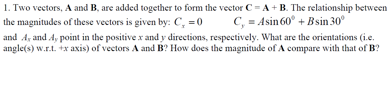 Solved Two vectors, A and B, are added together to form the | Chegg.com