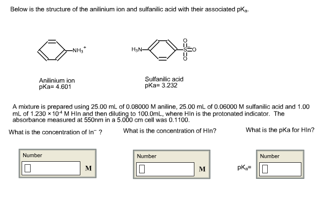 Solved Below is the structure of the anilinium ion and | Chegg.com