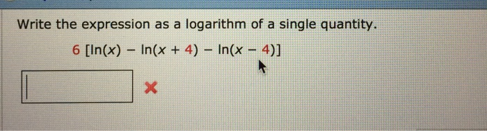 Solved Write the expression as a logarithm of a single | Chegg.com