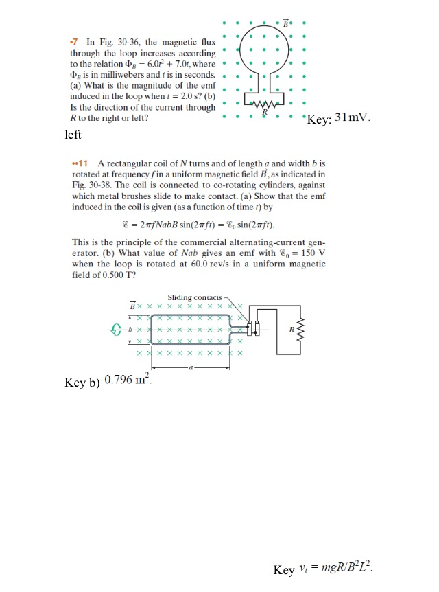 Solved .7 In Fig. 30-36. the magnetic flux through the loop | Chegg.com