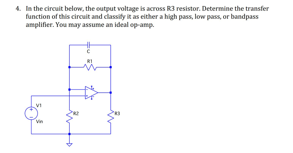 Solved In the circuit below, the output voltage is across R3 | Chegg.com