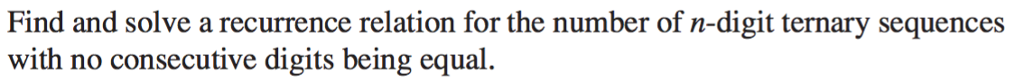 Solved Find and solve a recurrence relation for the number | Chegg.com