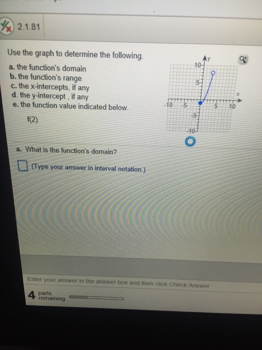 Solved Use the graph to determine the following. the | Chegg.com