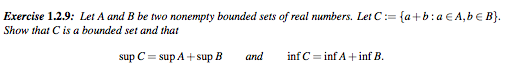 Solved Let A and B be two nonempty bounded sets of real | Chegg.com