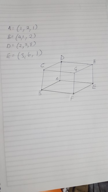 Solved find the sine anfle between AD and plane ABFE | Chegg.com