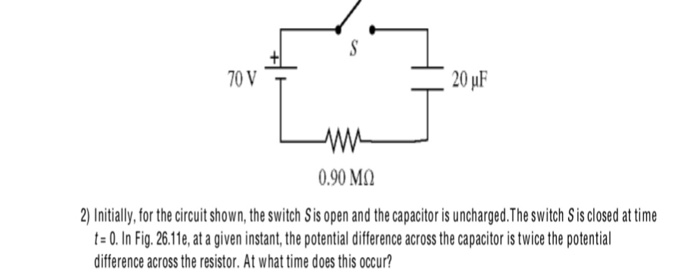 Solved Initially, for the circuit shown, the switch Sis | Chegg.com