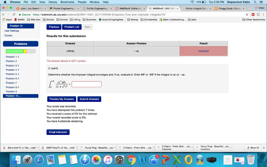 Solved Chrome File Edit View History Bookmarks People Window | Chegg.com