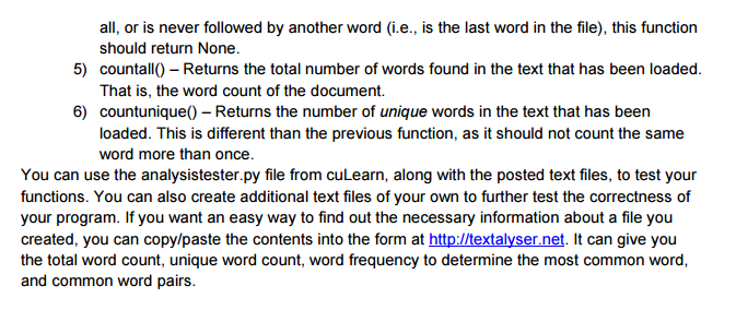 Solved Problem 2 Text Analysis Create A Python File Called 2453