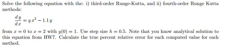 Solved Solve the following equation with the: third-order | Chegg.com