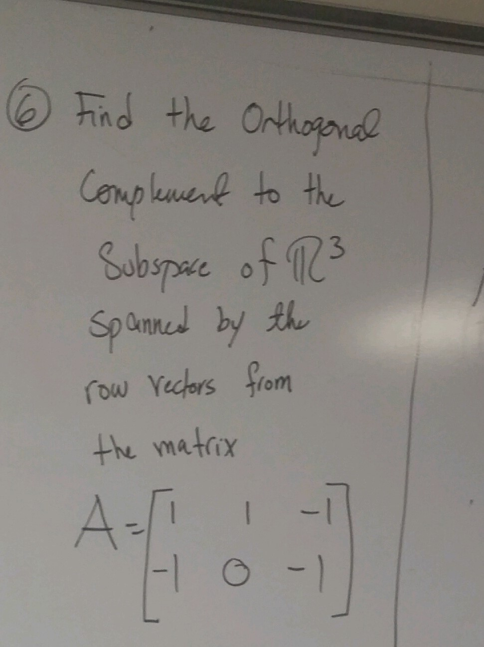 Solved Find the Orthogonal complement to the Subspace of R^3 | Chegg.com